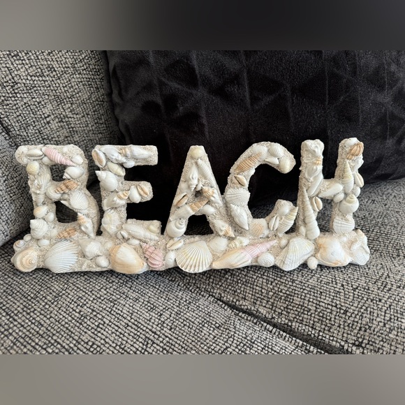 Accents | Beach Decor Sign Made From Shells Super Cute And Heavy Weight ...